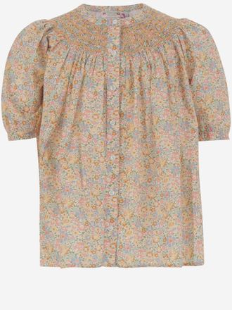 BONPOINT Girls Blouse Elouane Liberty Print Multicolour Cotton Blouses And Shirts