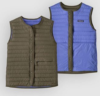 Patagonia Lw Reversible Down Vest Strickjacke basin green