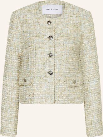 Mrs & Hugs Mrs & Hugs Bouclé-Blazer Mit Pailletten beige