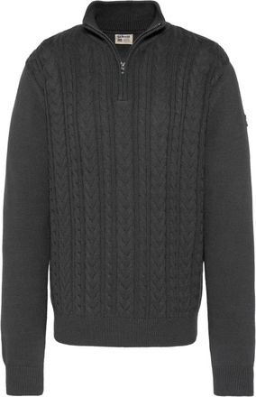 Schott NYC Schott Nyc, Homme, Pulls, Gris, Taille: L Pull camionneur maille torsad&eacute;e