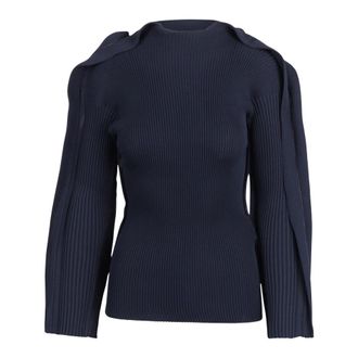 Issey Miyake Plissiertes Oberteil - - Knitwear - Damen - Blau - M