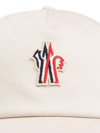 Moncler Mens Grenoble Logo Patch Baseball Cap Beige Accessories > Beanies & Hats