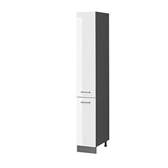 Vicco Meuble Haute de Cuisine R-Line, Blanc Haute Brillance/Anthracite, 30 cm