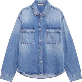Anine Bing Femme, Blouses et Chemises, Bleu, Taille: 40 FR Paxton Denim Shirt