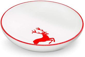 Gmundner Keramik Schale gro&szlig; F&uuml;llmenge : 0.2 Liter rubinroter Hirsch Geschirr, handgemacht in &Ouml;sterreich