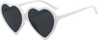 Generic Lunettes De Soleil D&eacute;coratives For Femmes, Id&eacute;ales For Les F&ecirc;tes En Plein Air, Vacances Ou D&eacute;placements(White)