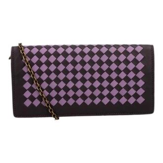 Bottega Veneta Pre-owned Intrecciato Clutch Bag - - Pre-owned - Damen - Lila - ONE SIZE