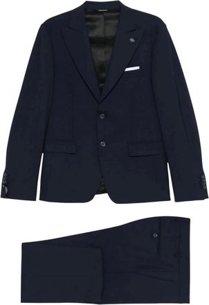 Daniele Alessandrini Homme, Costumes, Bleu, Taille: 3XL Button Suit