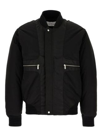 Off-white veste bomber &agrave; fermeture zipp&eacute;e - Noir