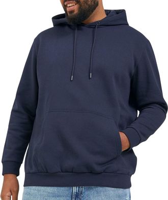 Jack & Jones JACK&JONES PLUS Herren JJEBRADLEY Sweat Hood NOOS PLS Kapuzenpullover, Navy Blazer, 5XL Grande Taille
