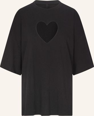 SKIMS Skims Lounge-Shirt Worn In Jersey Mit Cut-Out schwarz