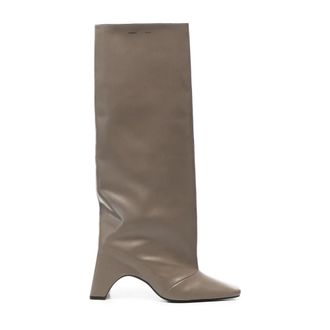 Coperni Femme, Chaussures, Vert, Taille: 39 EU Bottes en Cuir Beige avec Talon de 75mm