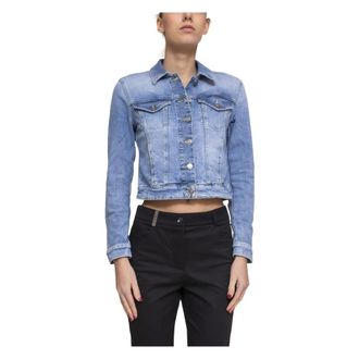Dondup Femme, Vestes, Bleu, Taille: 42 FR Veste Slim en Denim Stretch