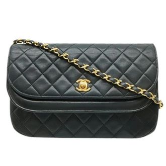 Chanel Pre-owned Matelasse Lammleder Umh&auml;ngetasche - - Pre-owned - Damen - Schwarzk - ONE SIZE