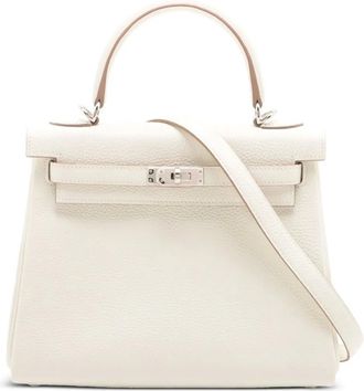 Hermès sac à bandoulière Kelly Retourne 25 (2023) - Blanc