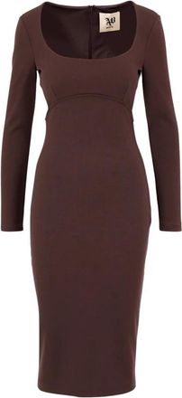 Aniye By Robe Mi-longue avec D&eacute;coupe &agrave; la Taille - Femme - Robes - Brun - Taille: 42 FR