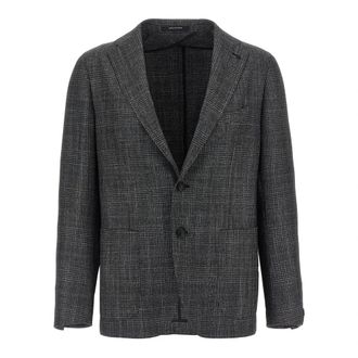 Tagliatore Check Blazer Jacke - - Jackets - Herren - Grau - S
