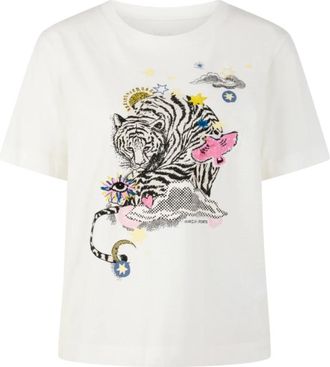 Marc Cain T-Shirt mit Applikationen - - Tops - Damen - Wei&szlig; - XS
