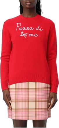 MC2 Saint Barth Pull Col Rond New Queen - Femme - Pulls - Rouge - Taille: 36 FR