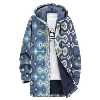 Generic Manteau Hiver Homme,Mens Anoraks | Manteau dhiver pour hommes &agrave; manches longues veste d&eacute;contract&eacute;e daffaires manteau &eacute;pais Trench Coat (Light Blue, M)