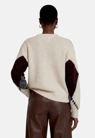 Zero Strickpullover Damen mit Intarsie (1-tlg) Material