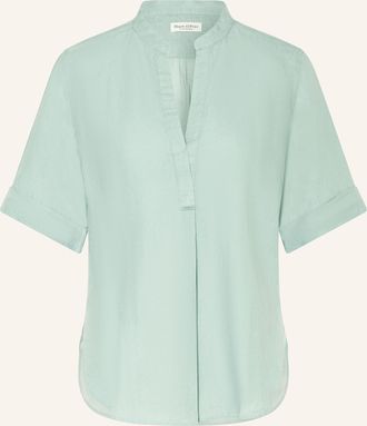 Marc O'Polo Marc Opolo Blusenshirt Im Materialmix Mit Leinen gruen