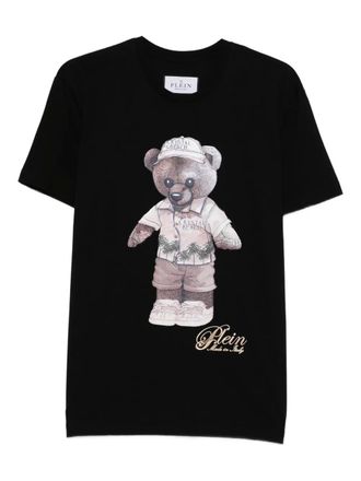 Philipp Plein t-shirt en coton à imprimé Teddy Bear - Noir