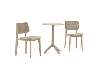 Forza Furniture Forza Xitta/Rieti &oslash; 60 cm Balkon-Set 3-teilig