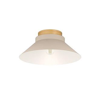 Eglo Deckenlampe Moharras, Deckenleuchte im Skandi und Boho Design, FSC100HB, Wohnzimmerlampe aus Holz in Natur und Metall in Sandfarben, Lampe Decke, Flur