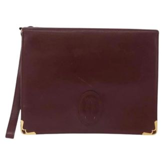 Cartier Pochette en cuir vintage Pre-owned - Femme - Pre-owned - Rouge - Taille: ONE Size