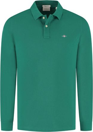 GANT Herren REG Shield LS Pique Rugger Polohemd, DEEP Forest Green, 56