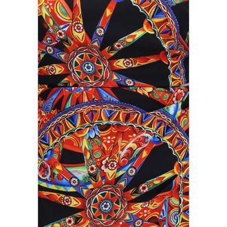 Dolce & Gabbana Carretto Print Charmeuse Dress - Multicolor