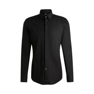 HUGO BOSS Hank Slim Fit Hemd - - Shirts - Herren - Schwarzk - 4XL