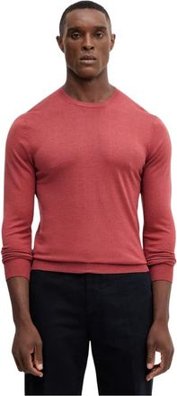 Hackett Homme, Pulls, Rouge, Taille: S Pull Col Rond M&eacute;rinos-Soie