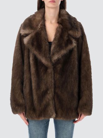 Stand Studio Veste courte style shearling en fausse fourrure avec &eacute;paules tombantes
