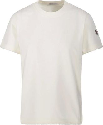 Moncler Femme, Tops, Blanc, Taille: 40 FR SS T-Shirt
