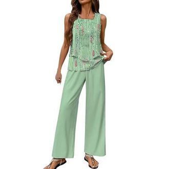 Generic Surv&ecirc;tements pour femme confortables et d&eacute;contract&eacute;s au quotidien - Pantalon de couleur unie - Ensemble printemps et automne - Costumes de loisirs pou