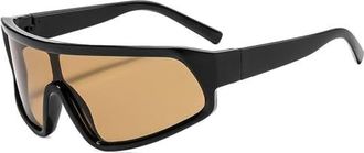 Generic Lunettes De Soleil Dext&eacute;rieur &Agrave; Grande Monture For Hommes Et Femmes, For Le Sport, La Conduite, Les Vacances(Brown)