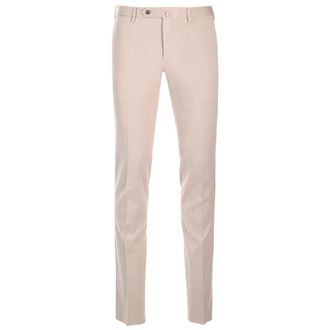 Pantaloni Torino Slim Fit Microstruktur Hose mit mittelhohem Bund - - Trousers - Herren - Beige - S