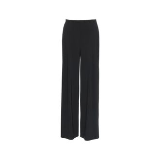 Norma Kamali Femme, Pantalons, Noir, Taille: 40 FR Pantalon pliss&eacute; &agrave; jambes larges