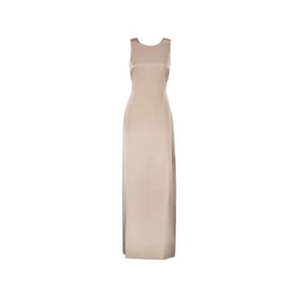 Max Mara Mxeazoto Satin Dress - - Dresses - Damen - Beige - 2XS