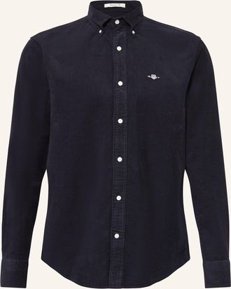 GANT Cordhemd Regular Fit blau
