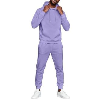 Generic Surv&ecirc;tement pour homme - Sweat &agrave; capuche et pantalon de jogging en coton m&eacute;lang&eacute; - Deux pi&egrave;ces - Surv&ecirc;tement de loisirs - Surv&ecirc;tement pour le quotidie