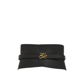 Karl Lagerfeld Femme, Accessoires, Noir, Taille: 85 CM Ceinture K/Autograph Perf