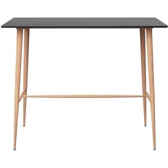 vidaXL Bartisch Schwarz 120x60x105 cm Vidaxl