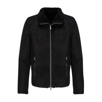 VSP Vsp, Homme, Vestes, Noir, Taille: L Bastien Suede Shearling Jacket