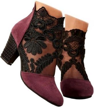 Generic Sandales d&eacute;t&eacute; en maille creuse pour femme - En maille respirante - &Eacute;l&eacute;gantes ferm&eacute;es avec talon bloc - Chaussures d&eacute;contract&eacute;es de printemps - Chaussu