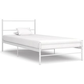 vidaXL Bett Wei&szlig; Metall 90x200 cm Vidaxl
