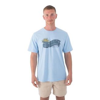 Hurley Naturally Stoked SS T-Shirt, Eiffel Blue, XXL Mens