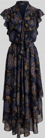 Lauren Ralph Lauren Maxikleid mit Bindeschleife am Ausschnitt